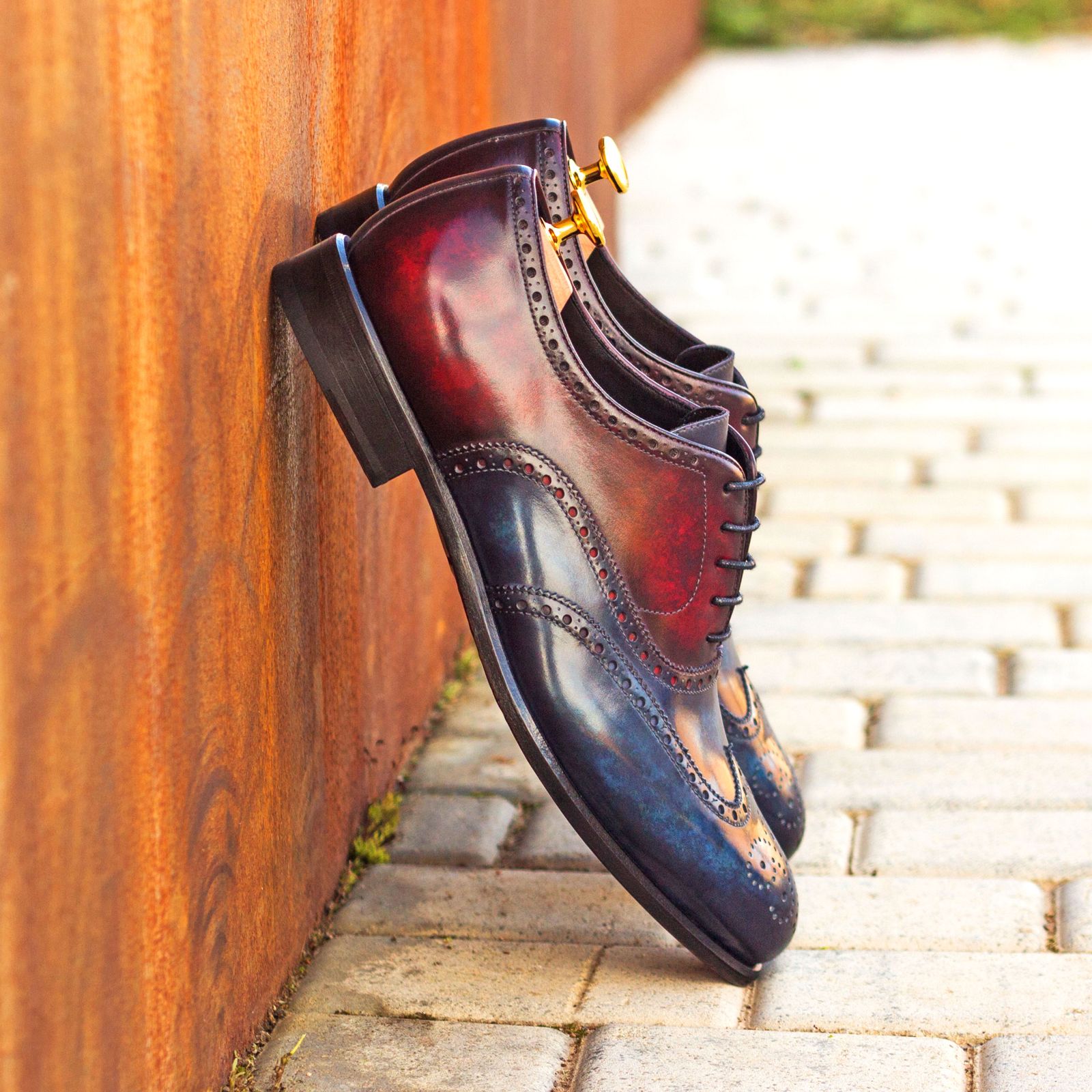Hand Made Patina Full Brogue Shoe | Coveti