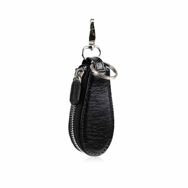 Black Exotic Leather Keychain I Exotic Leather I Emerging Designer I COVETI