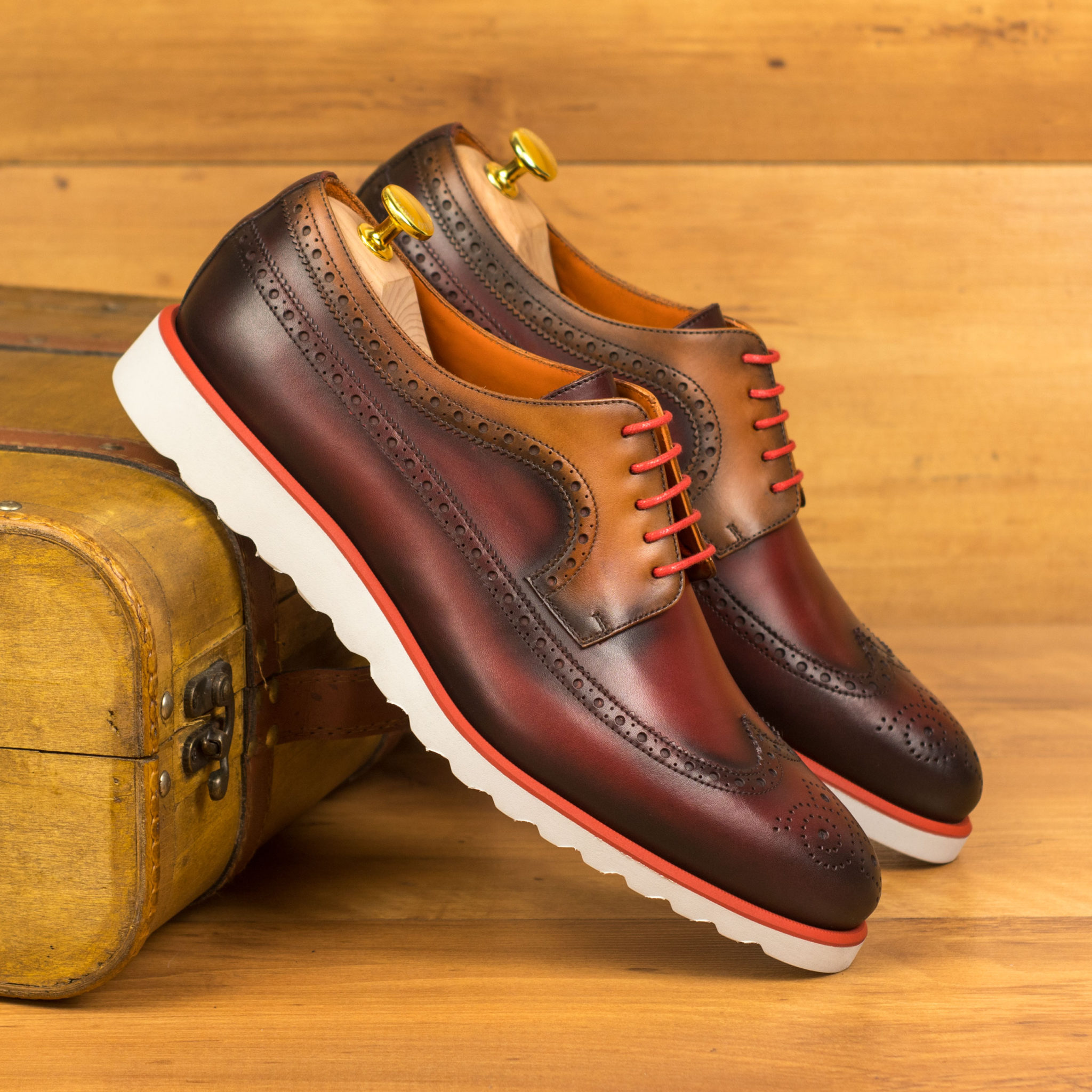 BURNISHING Longwing Blucher Shoe | Coveti