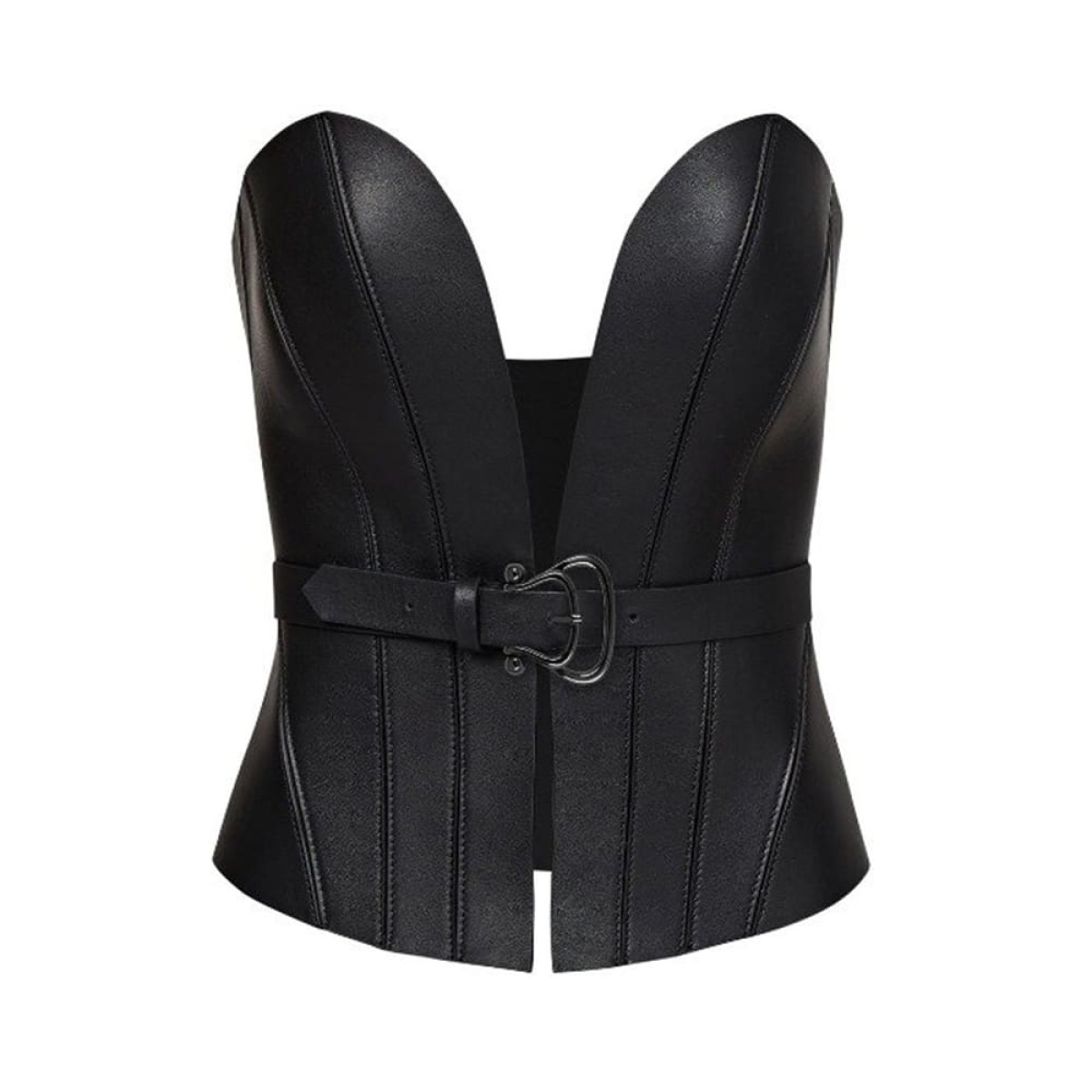 Black Leather Corset | Luxury Designer Collection | Coveti