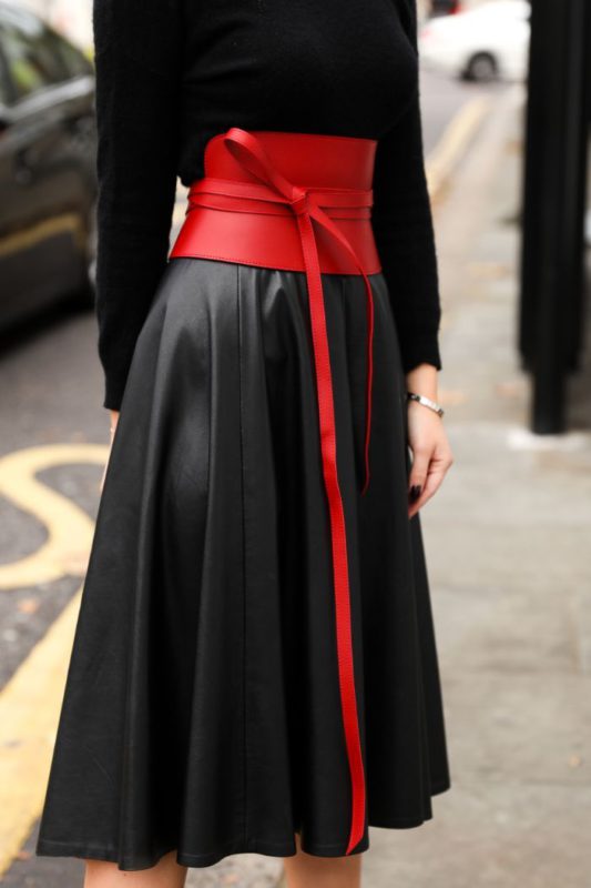 Corset Rebel Red Leather Belt | Coveti