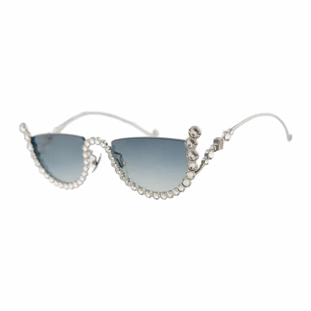 Half moon white gold sunglasses | Coveti