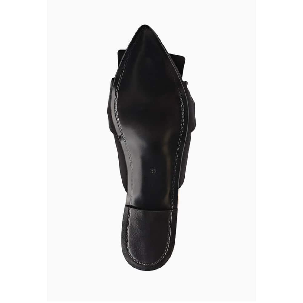 Silk beige mules with edging | Coveti