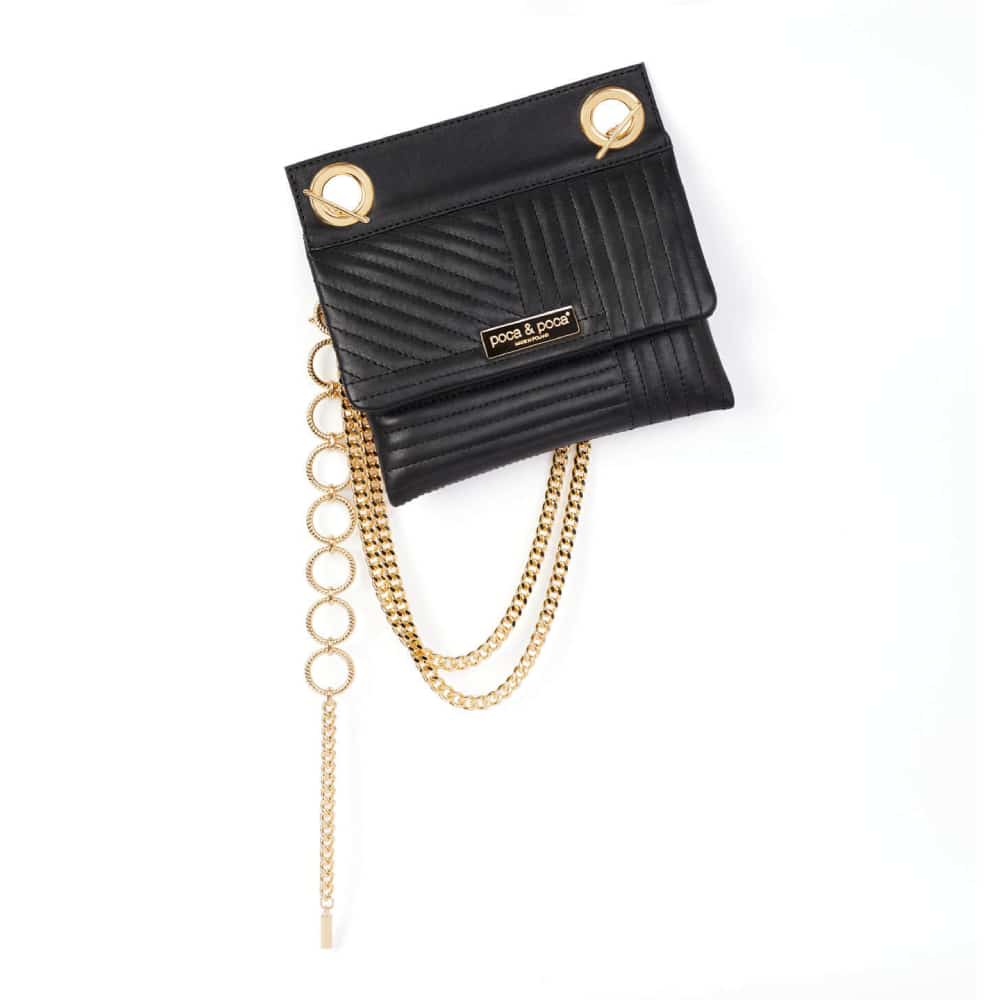 Coffee grain black quilted leather bag | Designer Collection | Coveti