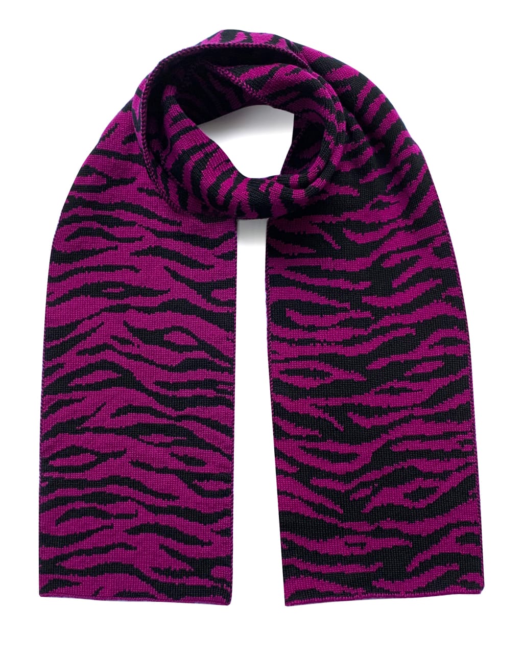 Tiger Wool & Cashmere Scarf Purple | Coveti