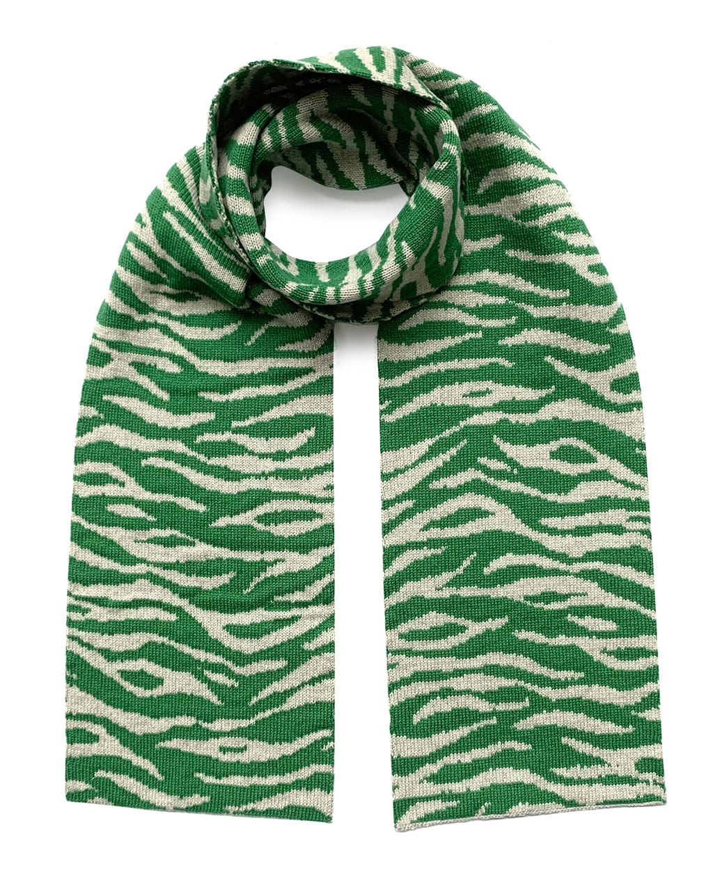 Tiger Wool & Cashmere Scarf Green | Coveti