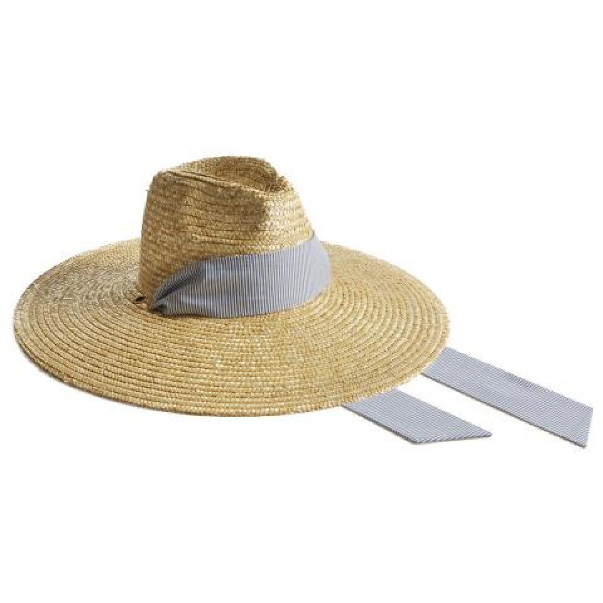 Liberty Blue Striped Ribbon Straw Hat | Coveti