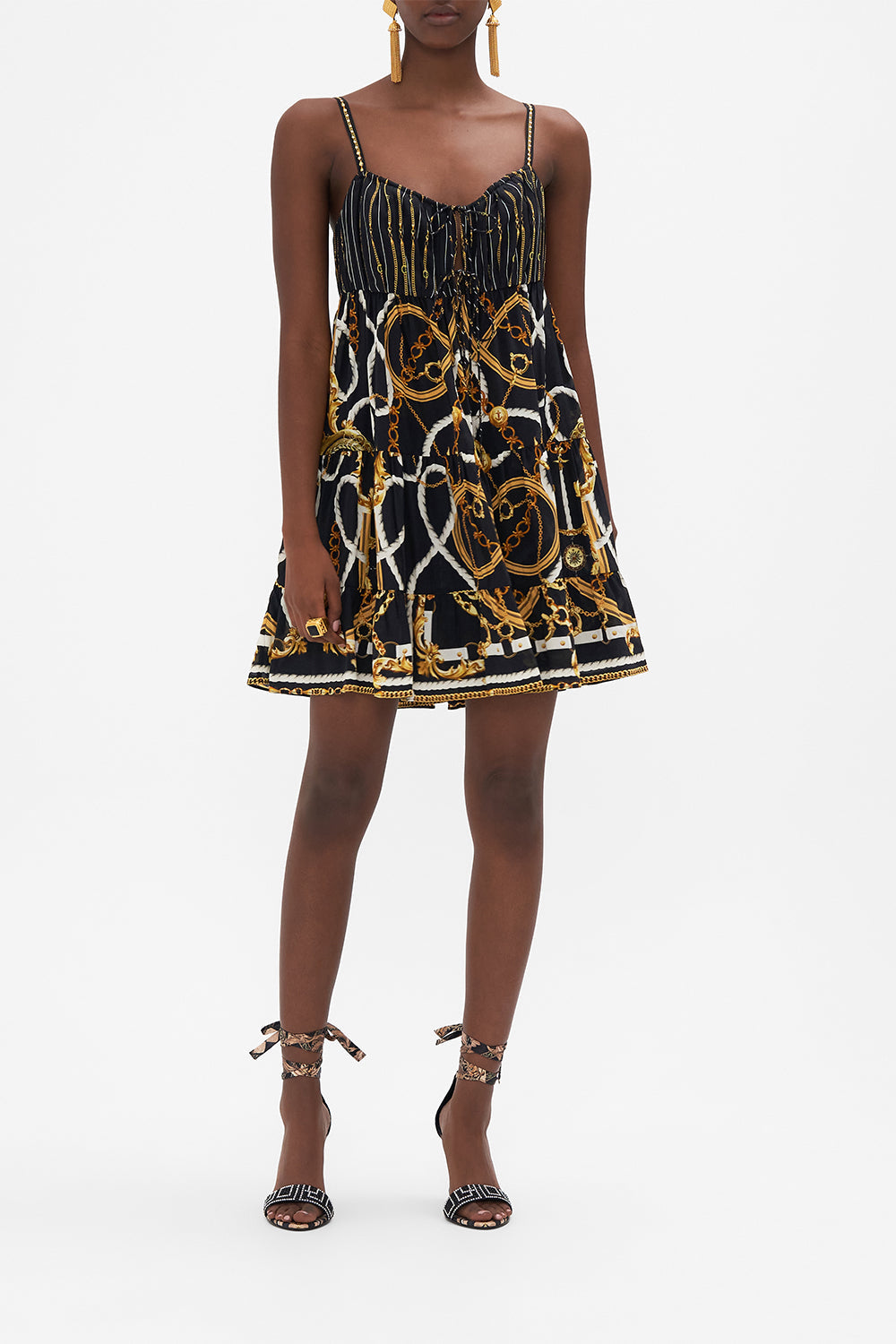 Gathered Bust Tiered Mini Dress | Camilla Designer Midi & Maxi Dresses ...