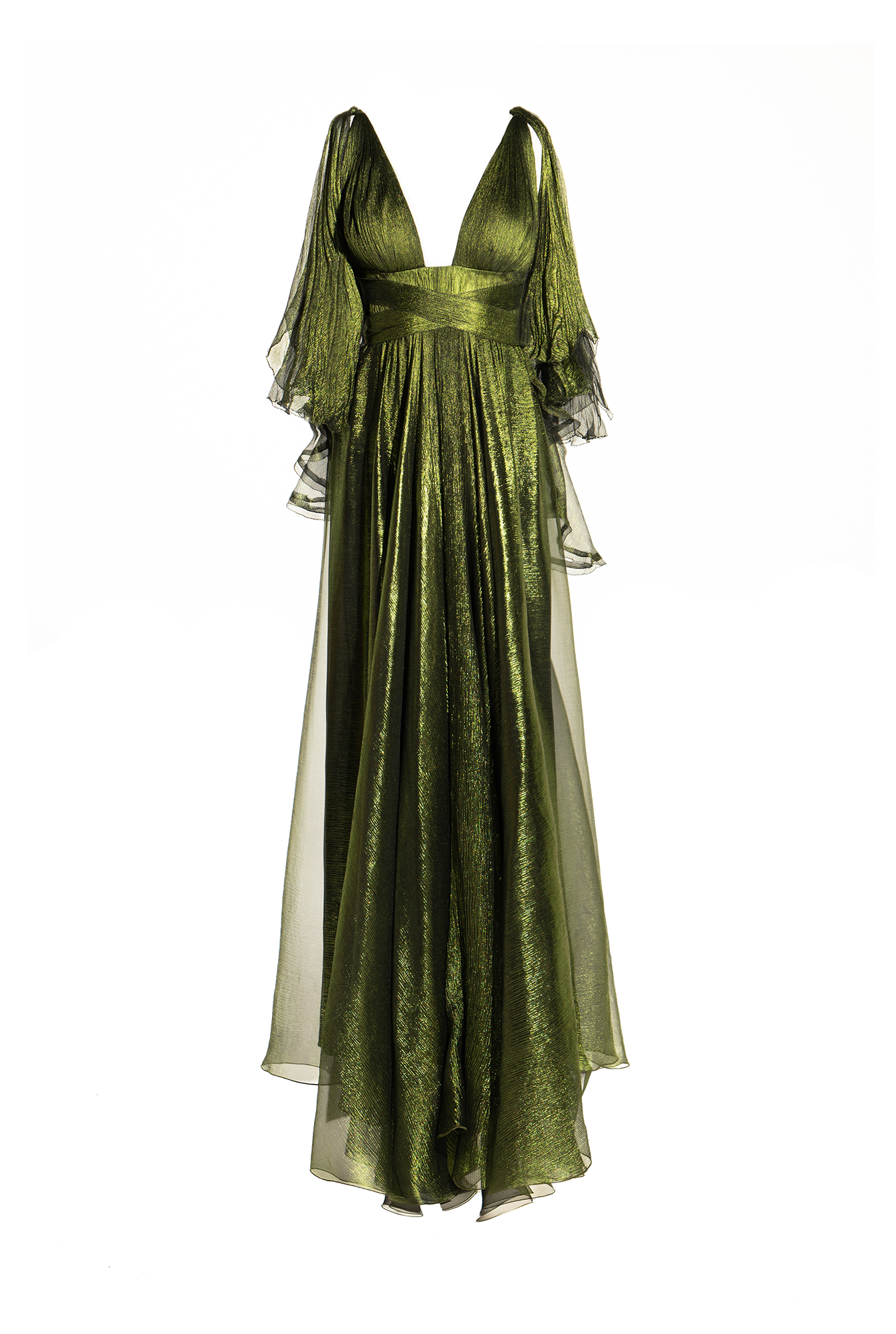 Maria Lucia Hohan Ada V-Neck Green Gown | Contemporary Ready to Wear ...