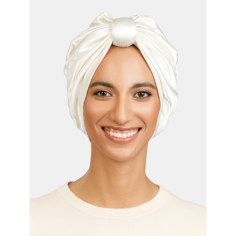 Maryjane Claverol Alison Satin turban | Luxury Turban Designer | Coveti