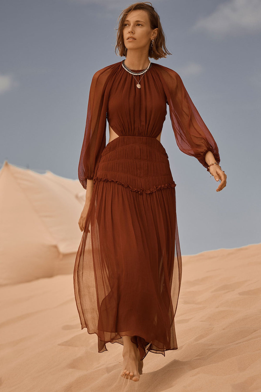 Shona Joy Brown Dress | Designer Collection | Coveti