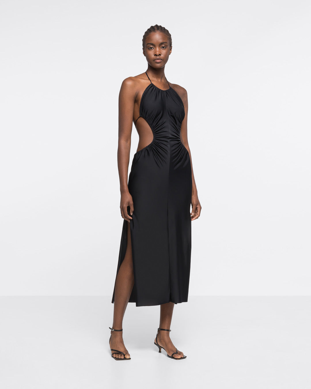 Halter Dress, Black | AZ FACTORY Luxury Ready to Wear | Coveti