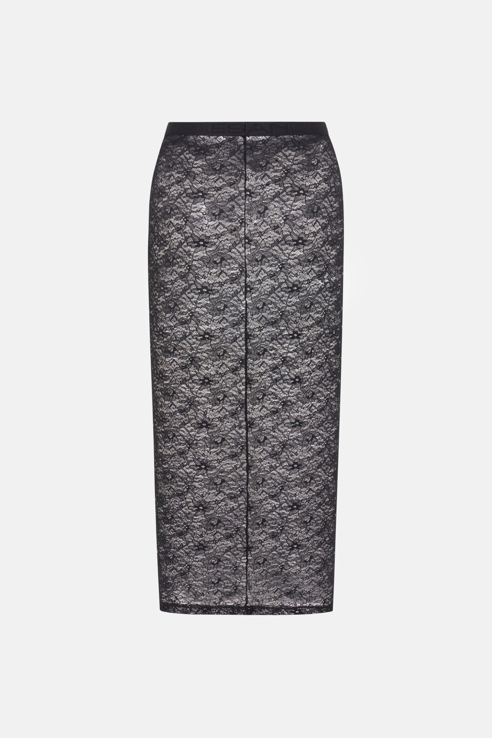 Alessandra Rich Stretch Lace Midi Skirt With Hotfix | Designer ...