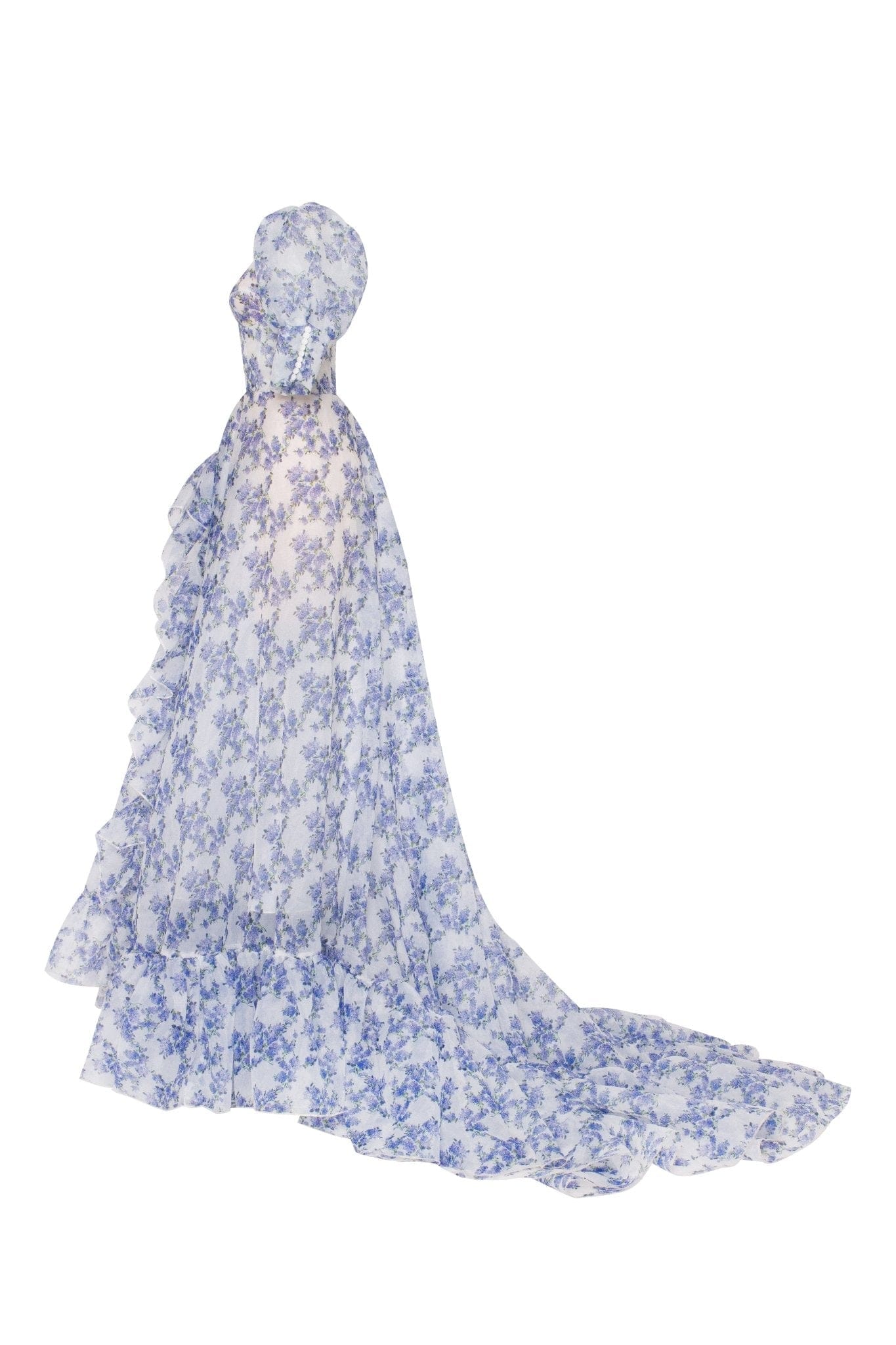 Milla Blue Hydrangea maxi princess dress | Coveti