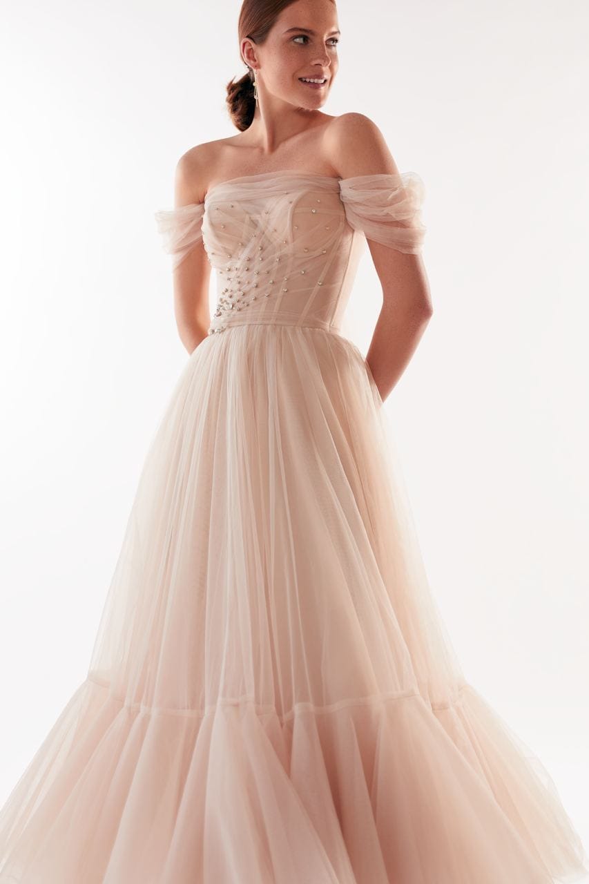 Milla Off-the-Shoulder Cocktail Tulle Dress | Coveti