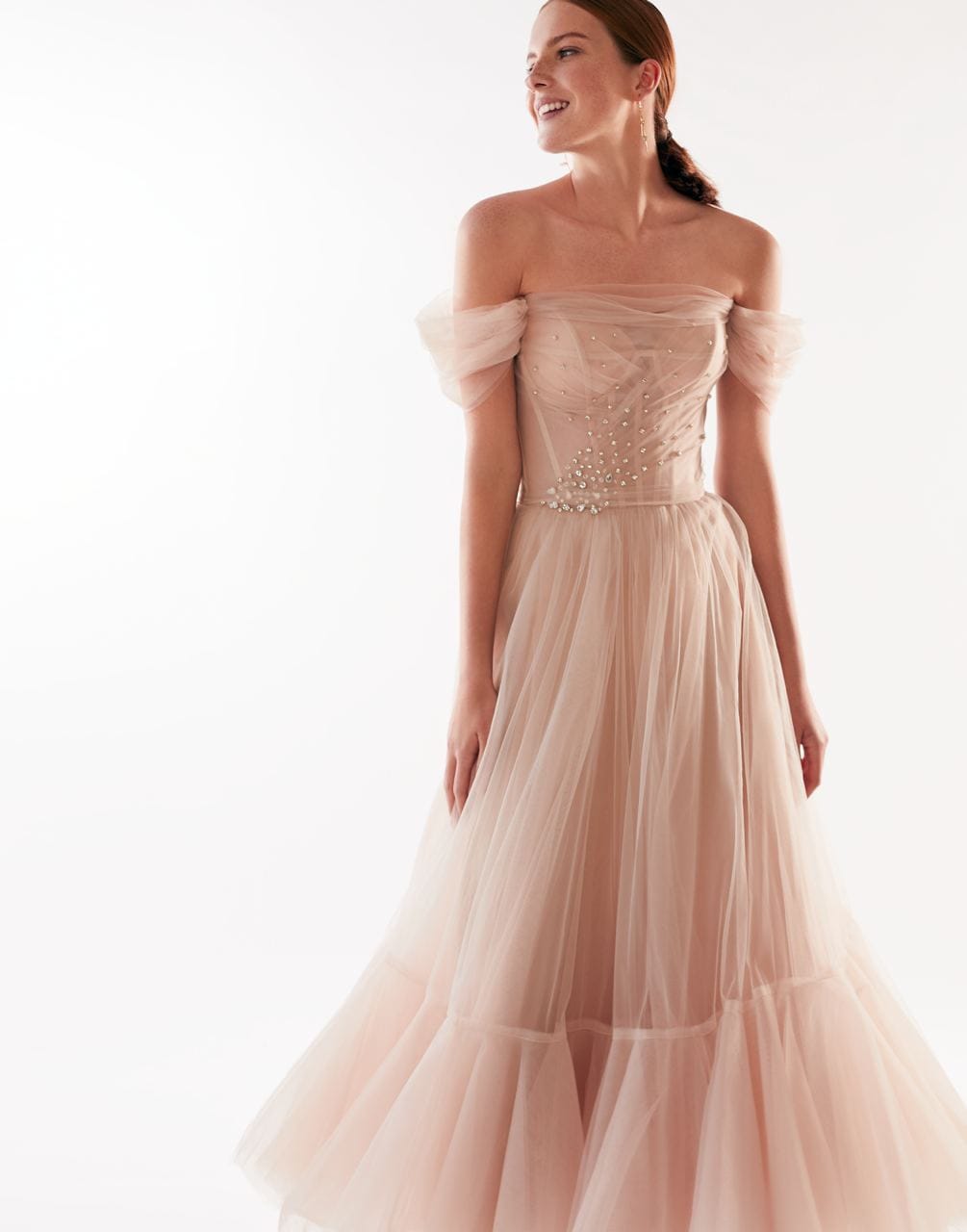 Milla Off-the-Shoulder Cocktail Tulle Dress | Coveti