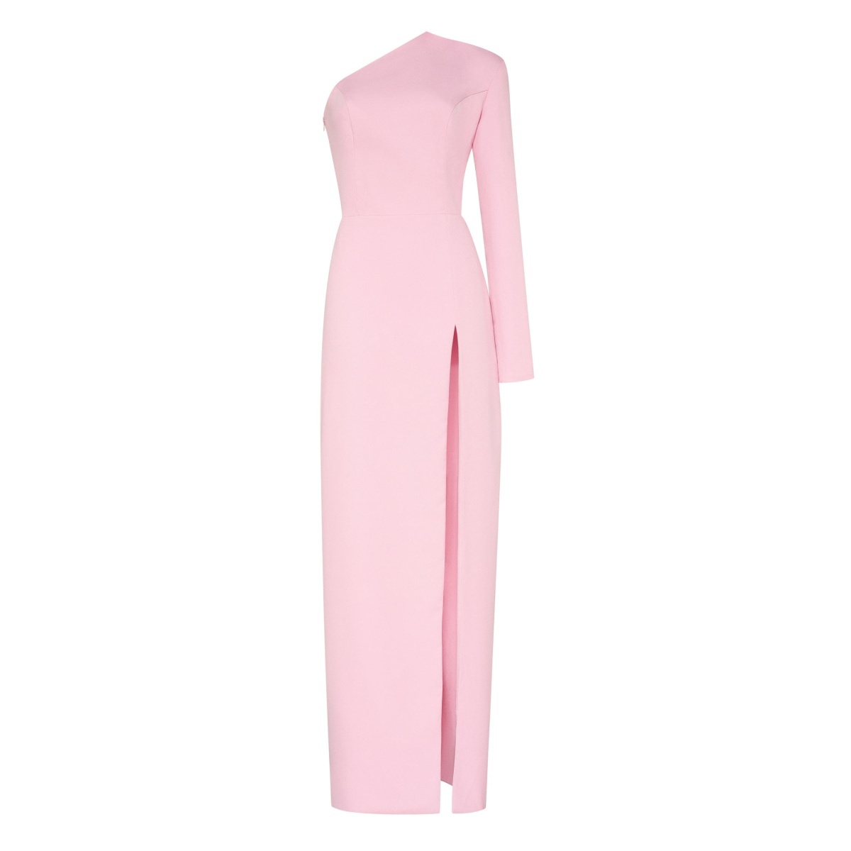 Milla Pink Long-sleeved dress with sharp shoulder cut | Coveti