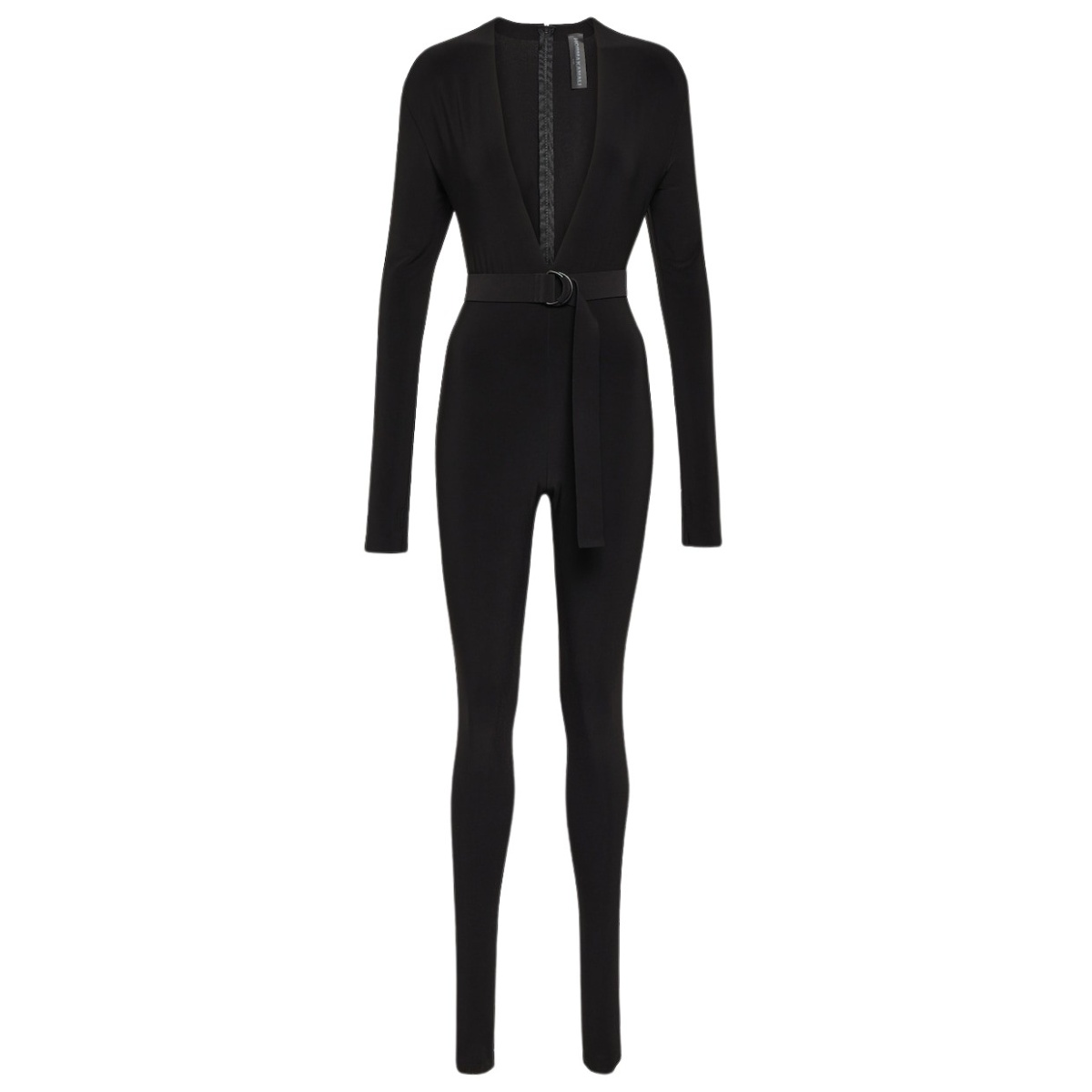 Norma Kamali Stirrup jersey catsuit | Luxury Ready to Wear | Coveti