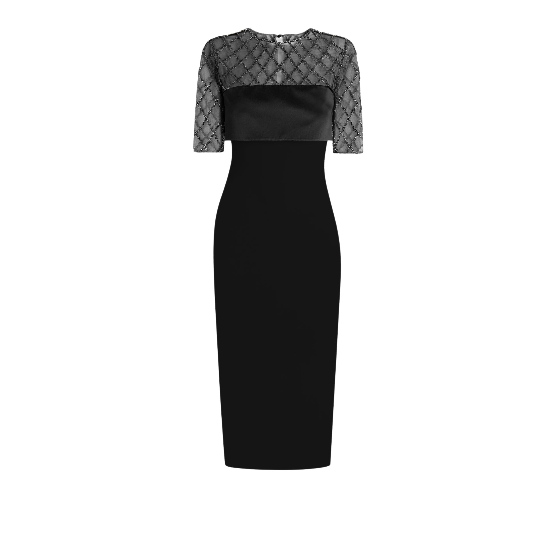 Safiyaa Anghelina Black Midi Dress | Luxury Ready to Wear | Coveti