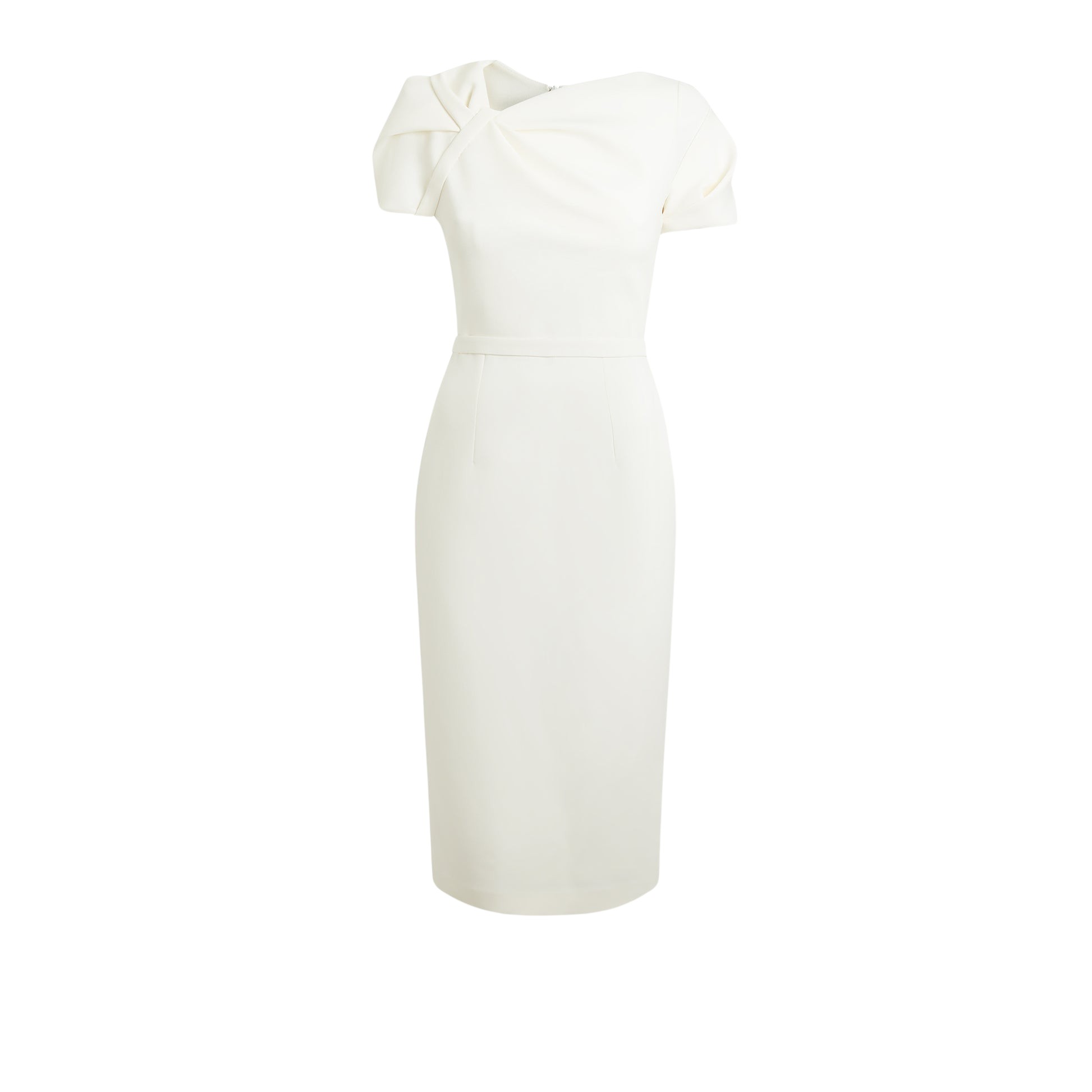 Safiyaa Callina Ivory Midi Dress | Luxury Ready to Wear | Coveti