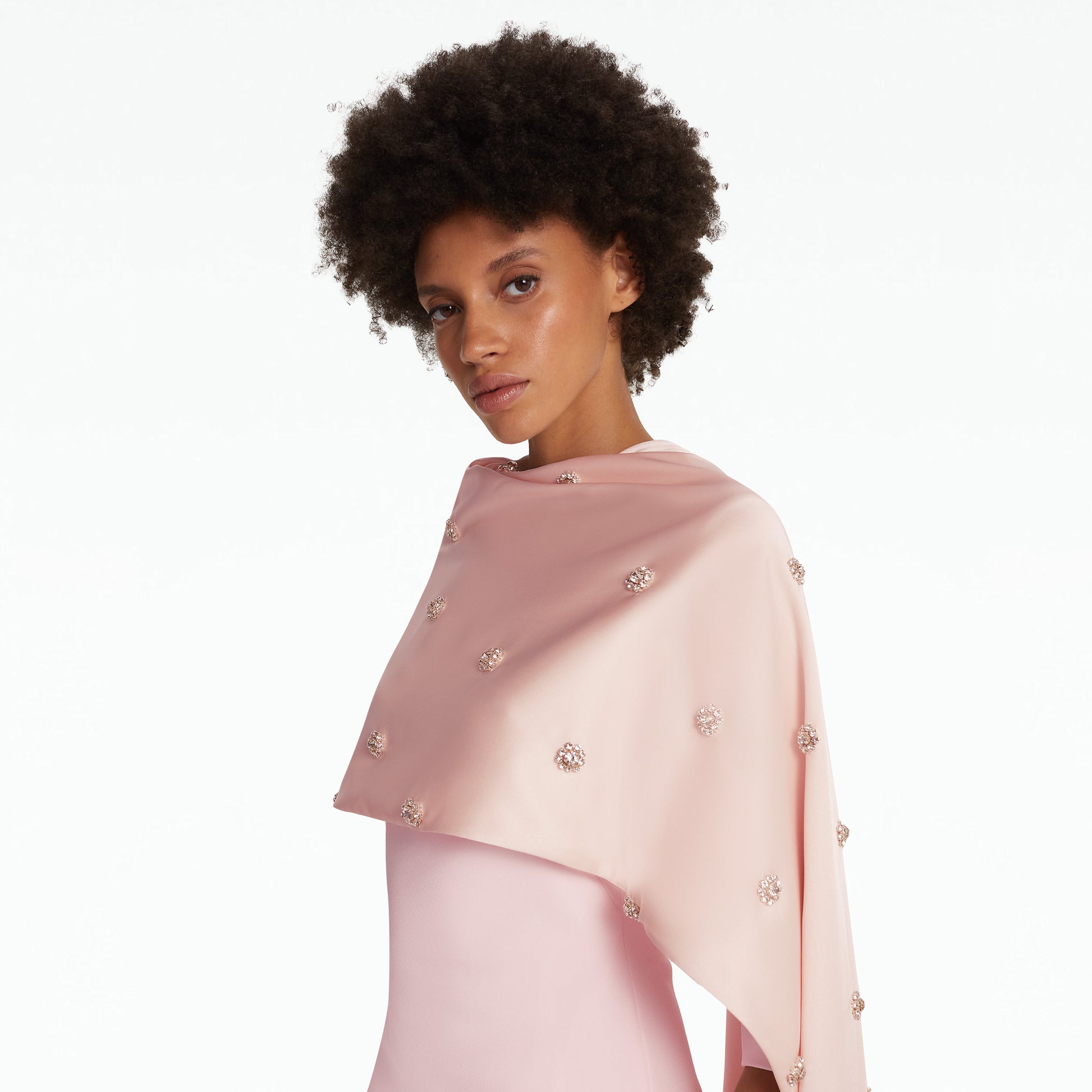 Safiyaa Cosette Barely Pink Long Dress | Luxury Ready to Wear | Coveti