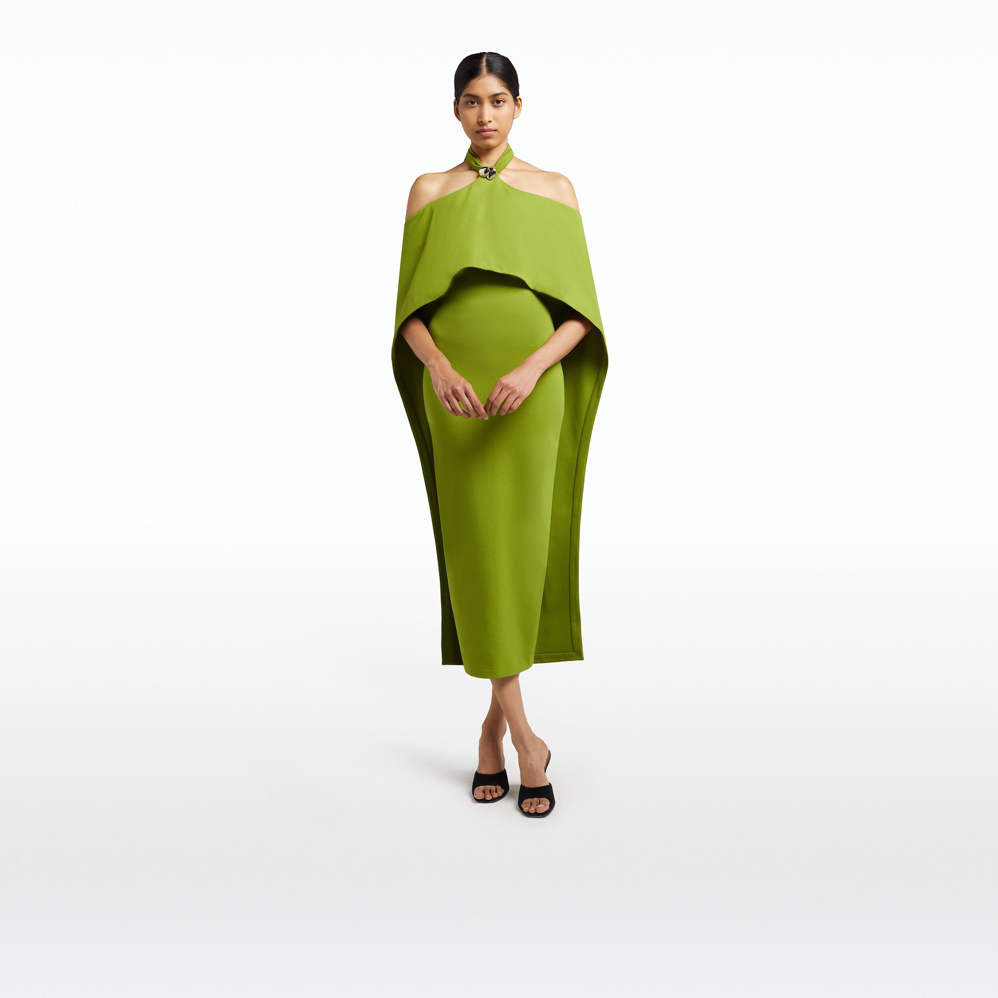 Safiyaa Livinia Woodbine Midi Dress | Luxury Ready to Wear | Coveti