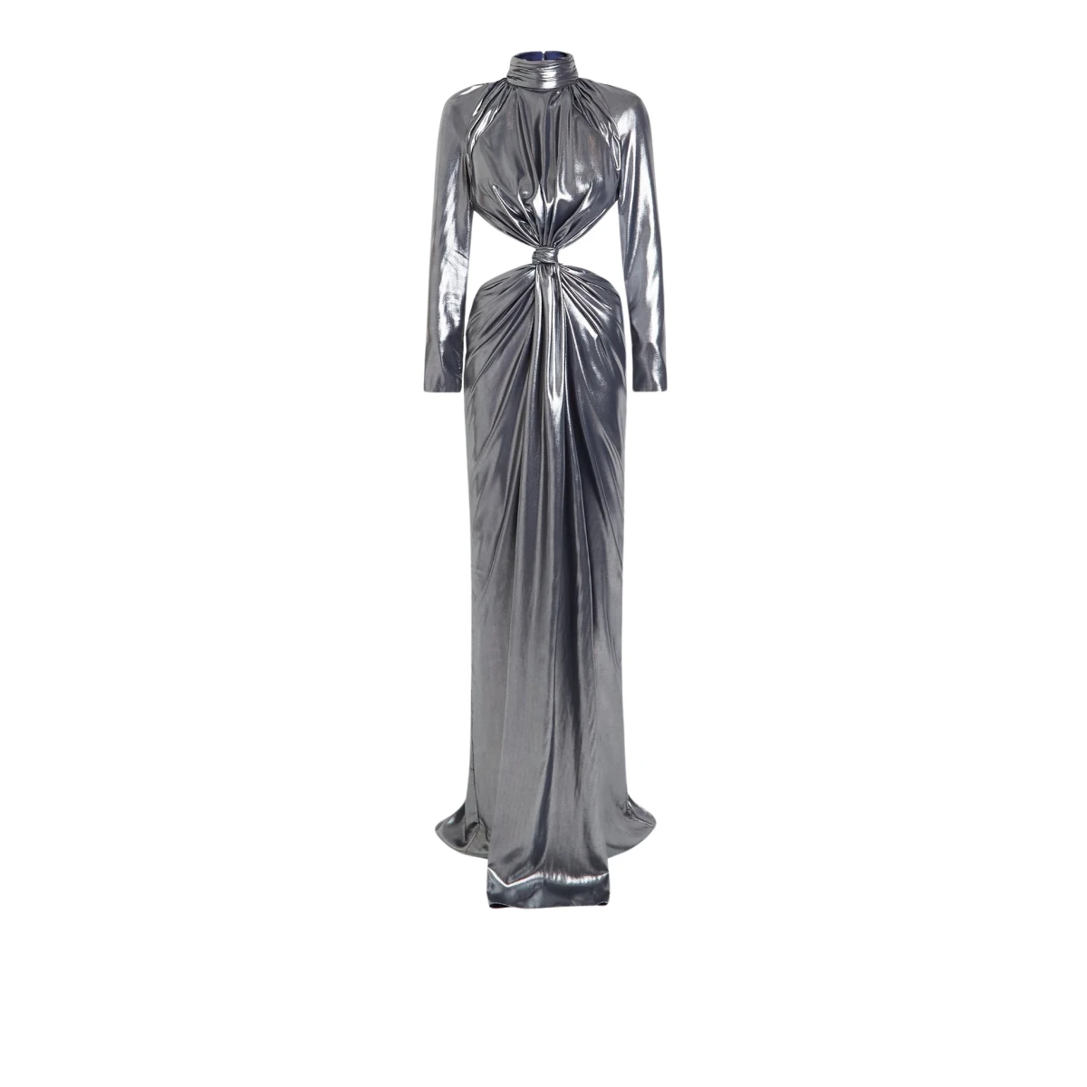 Safiyaa Marlowe Gunmetal Long Dress | Luxury Ready to Wear | Coveti