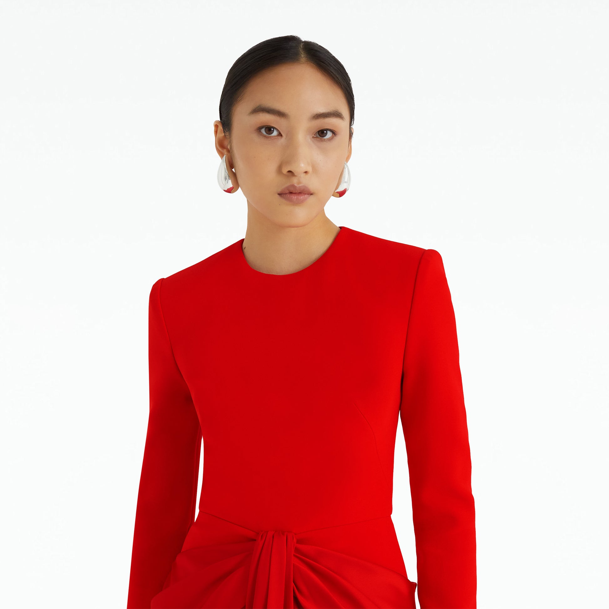 Safiyaa Naira Red Long Dress | Luxury Ready to Wear | Coveti