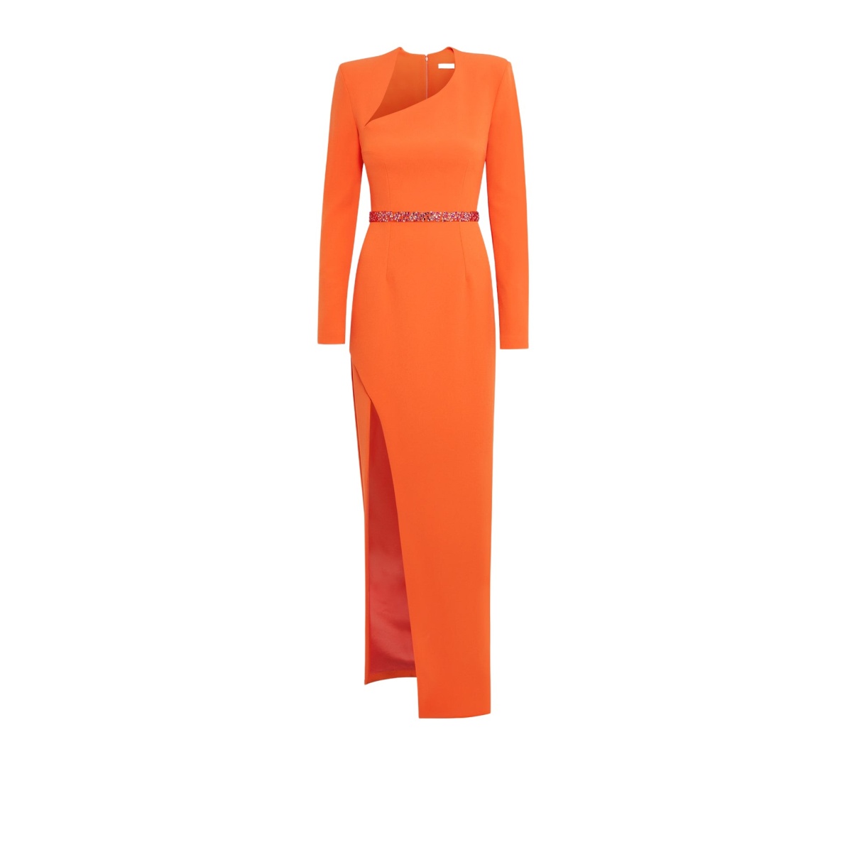 Safiyaa Ottavia Seville Long Dress With Embroidered Belt | Luxury Ready ...