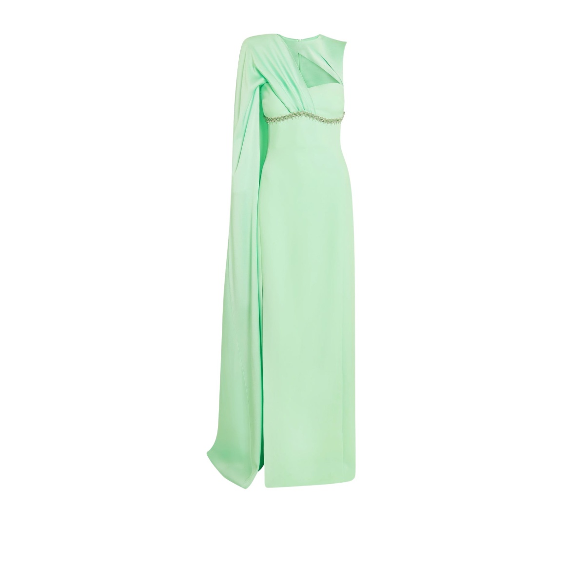 Safiyaa Rotha Brook Green Long Dress | Luxury Ready to Wear | Coveti