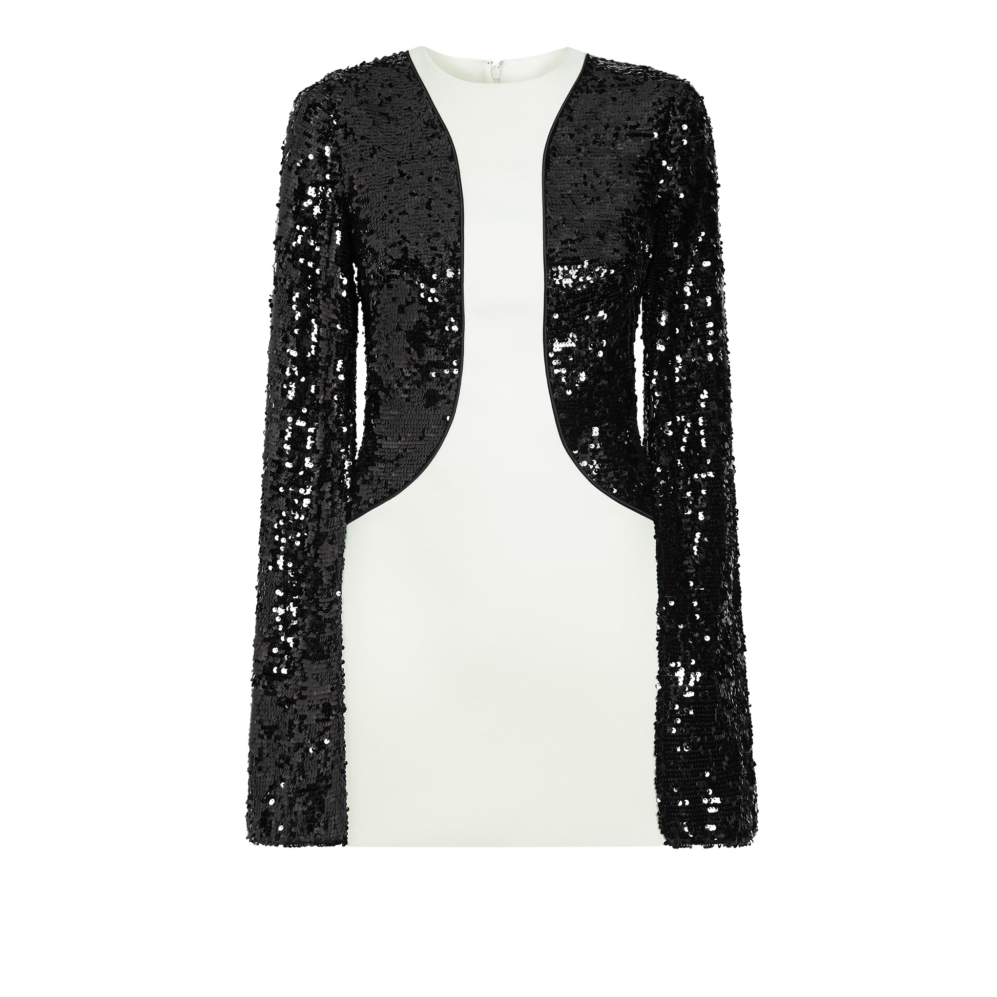 Safiyaa Rue Ivory & Black Mini Dress | Luxury Ready to Wear | Coveti