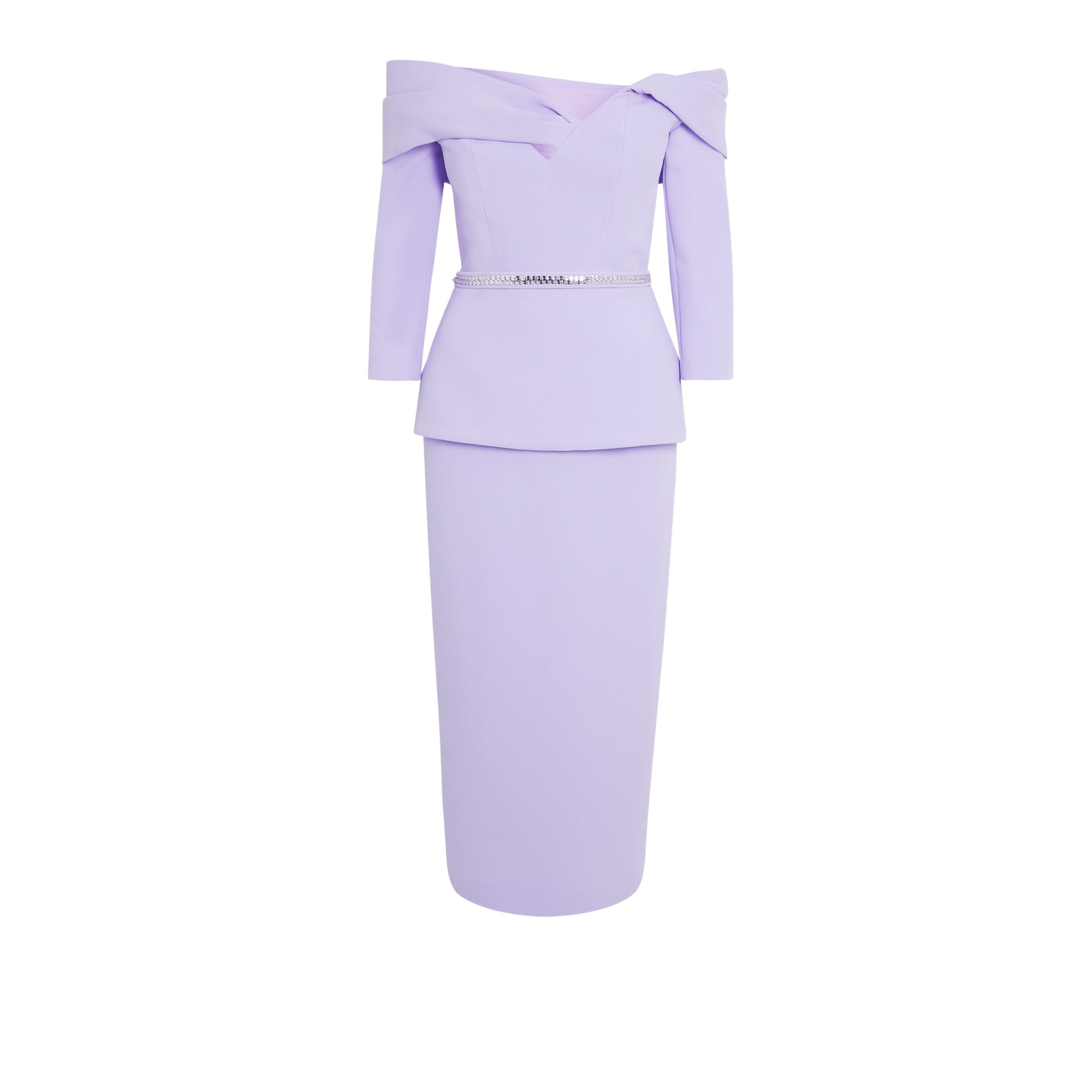 Safiyaa Tinsley Verbena Midi Dress With Embroidered Belt | Luxury Ready ...