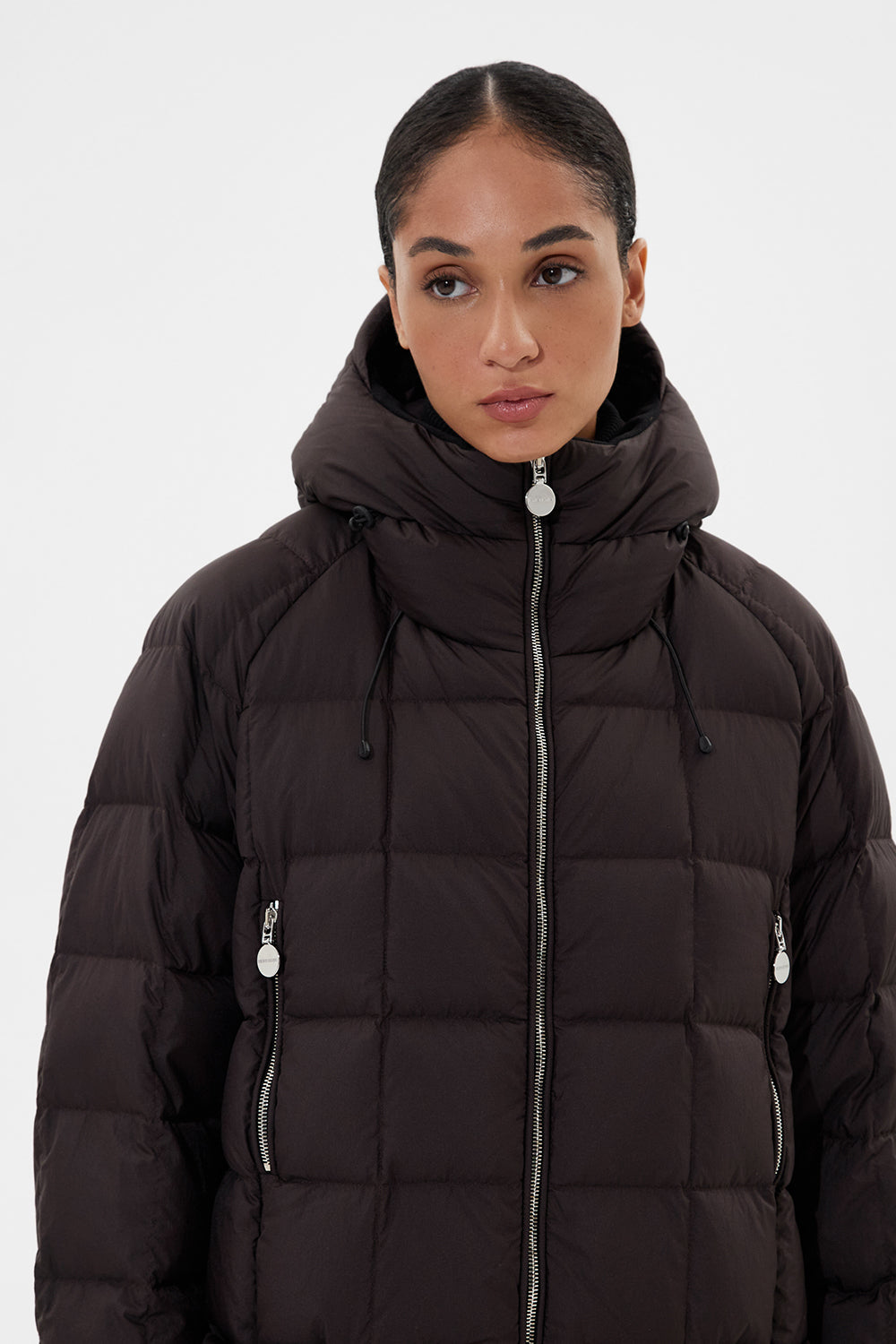 Brown womens ski jacket | Ienki Ienki Designer Collection | Coveti