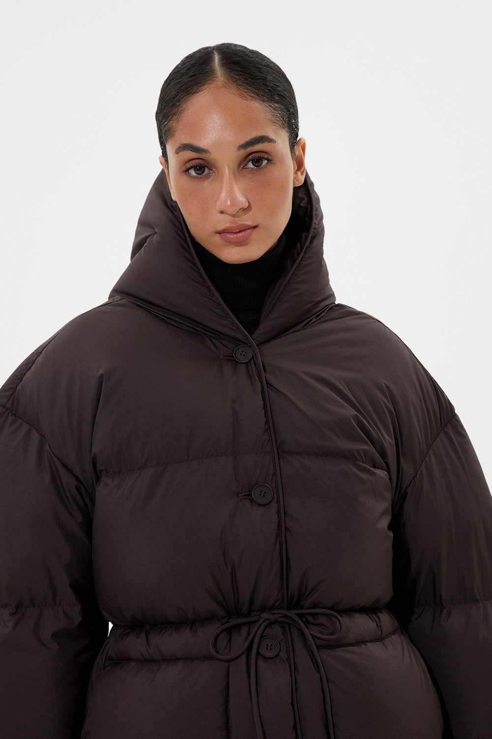 Brown womens ski jacket | Ienki Ienki Designer Collection | Coveti