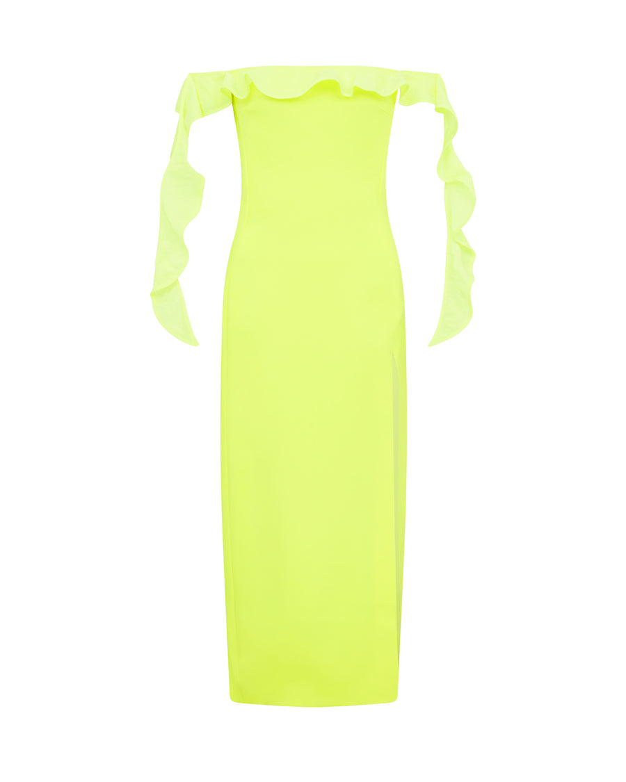 David Koma Yellow Dress | Contemporary Ready to Wear | Coveti