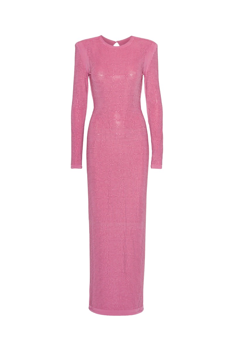 Rotate Multicolour Embellished Fitted Dress Pink | Contemporary Ready ...