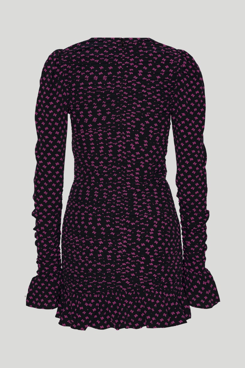 Rotate Multicolour Jacquard Mini Dress Black Print | Contemporary Ready ...
