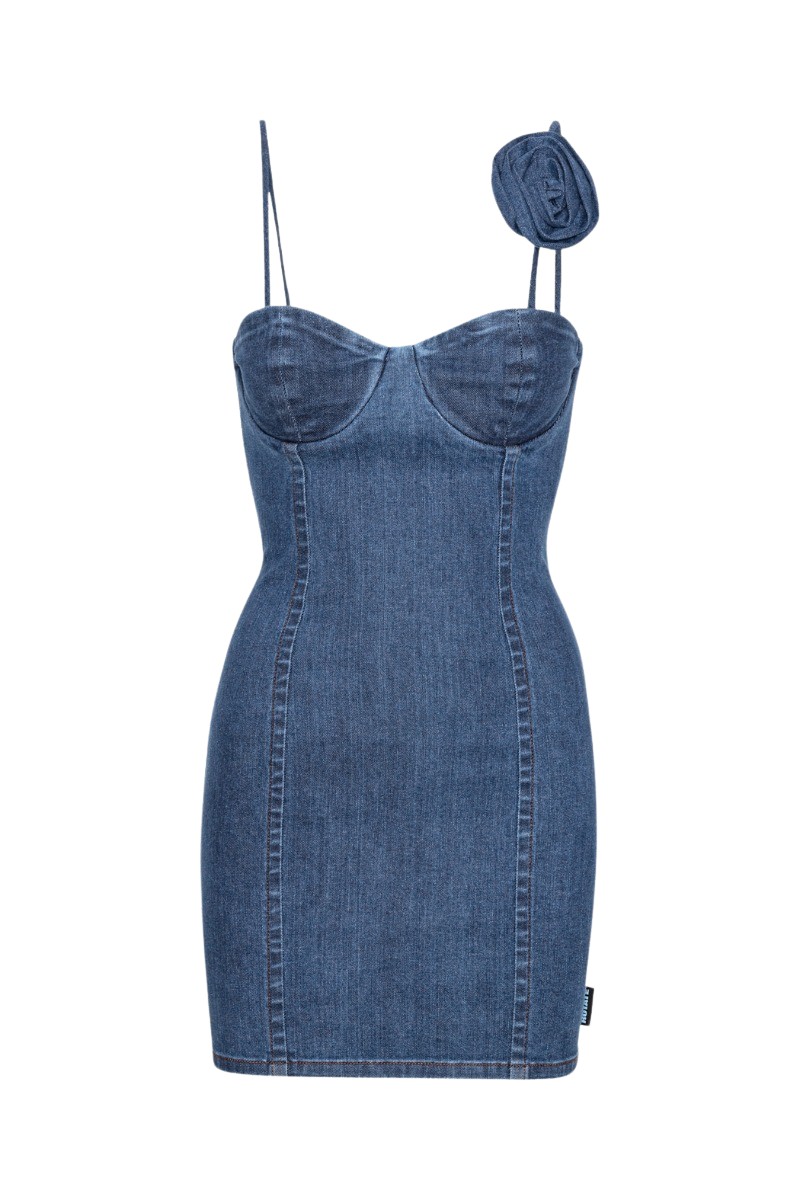 Rotate Blue Stretchy Mini Dress Blue | Contemporary Ready to Wear | Coveti
