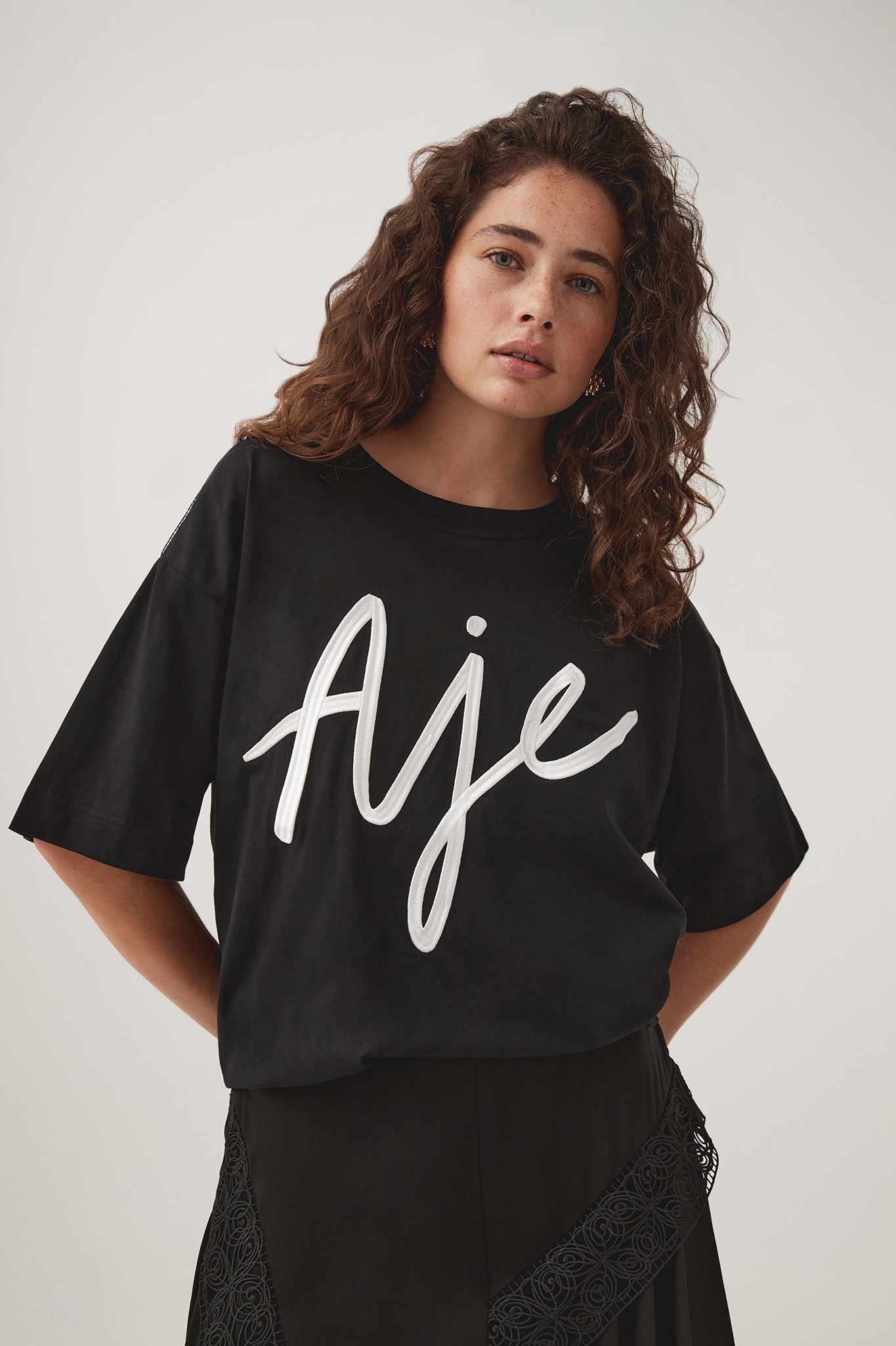 Aje Black T-shirts | Australian Designer collection | Coveti
