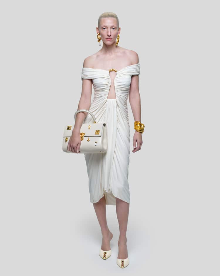 Schiaparelli Keyhole Short Dress | Haute Couture Designer | Coveti