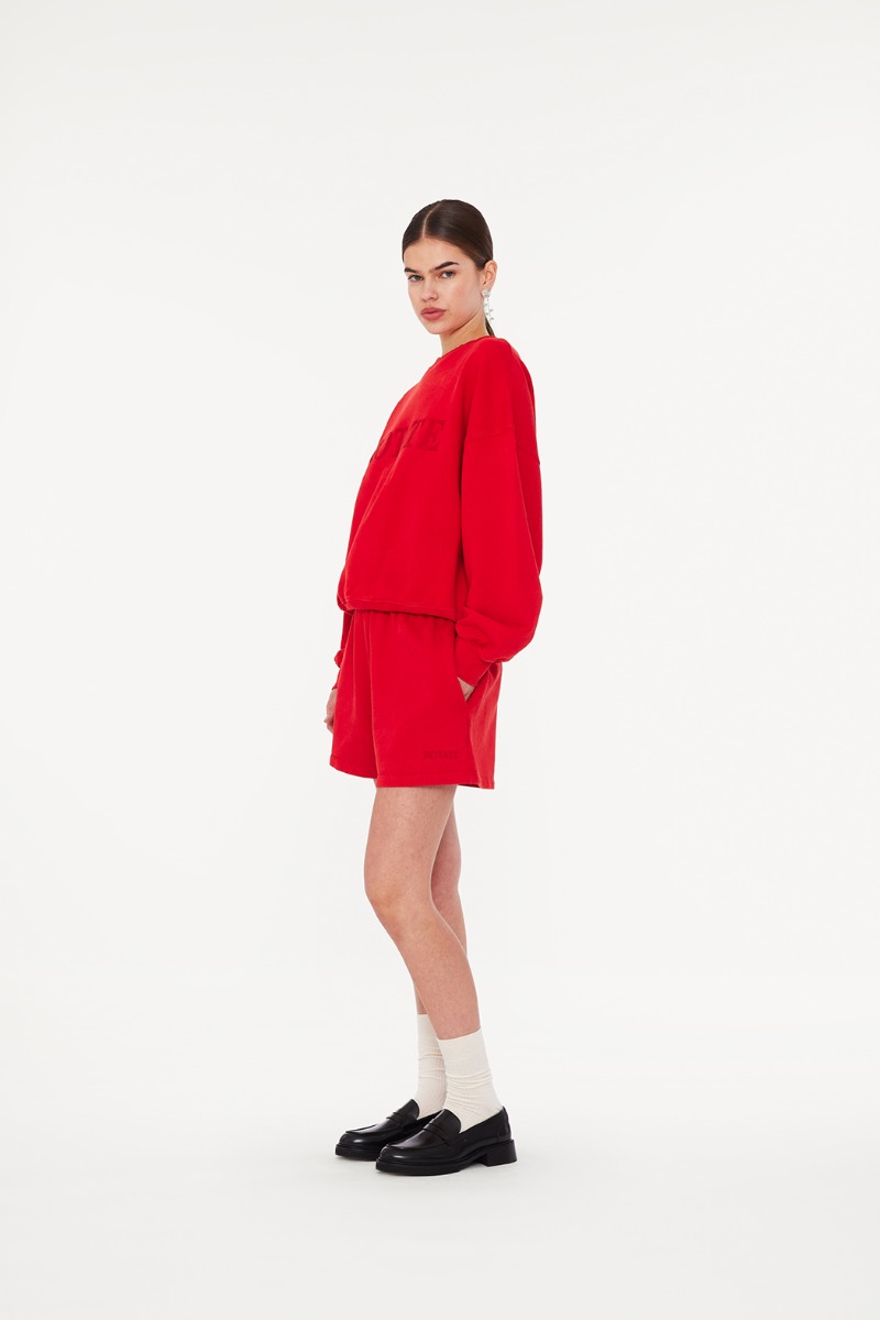 Rotate Red Shorts | Contemporary Ready to Wear | Coveti