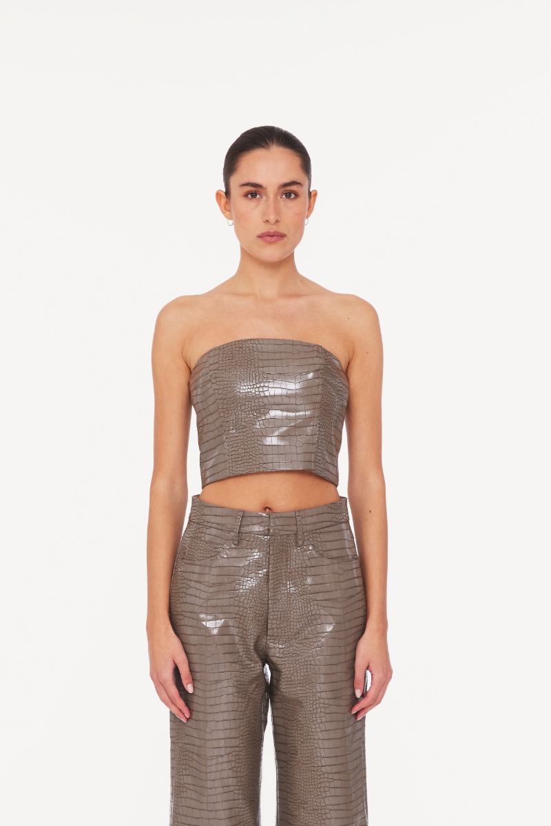 Rotate Brown Tops | Contemporary Ready to Wear | Coveti
