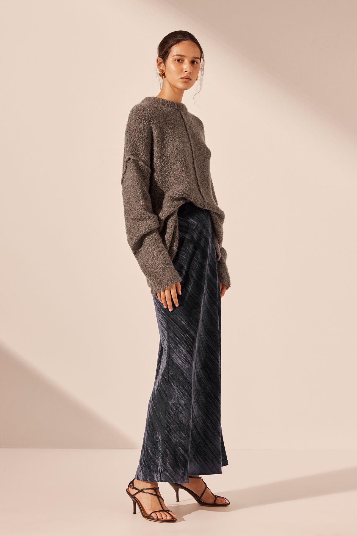 Shona Joy Gray Skirts | Designer Collection | Coveti