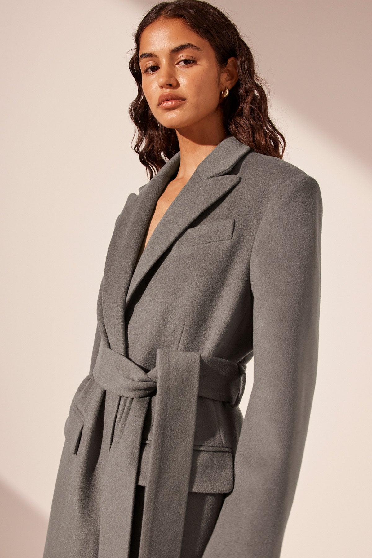 Shona Joy Gray Coats | Designer Collection | Coveti