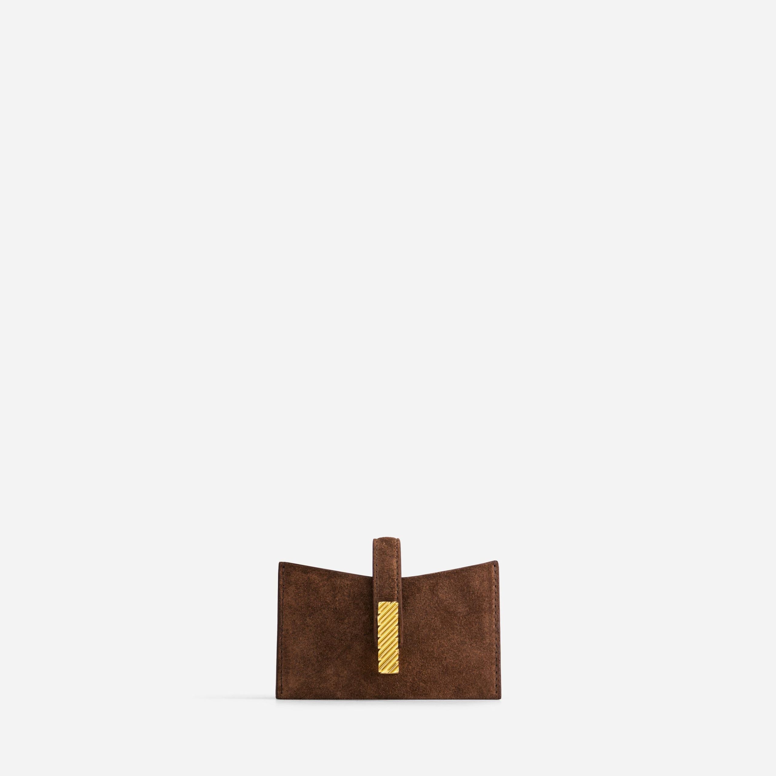 Isla Cardholder - Suede Espresso | Mlouye Wallets & Purses Designer ...