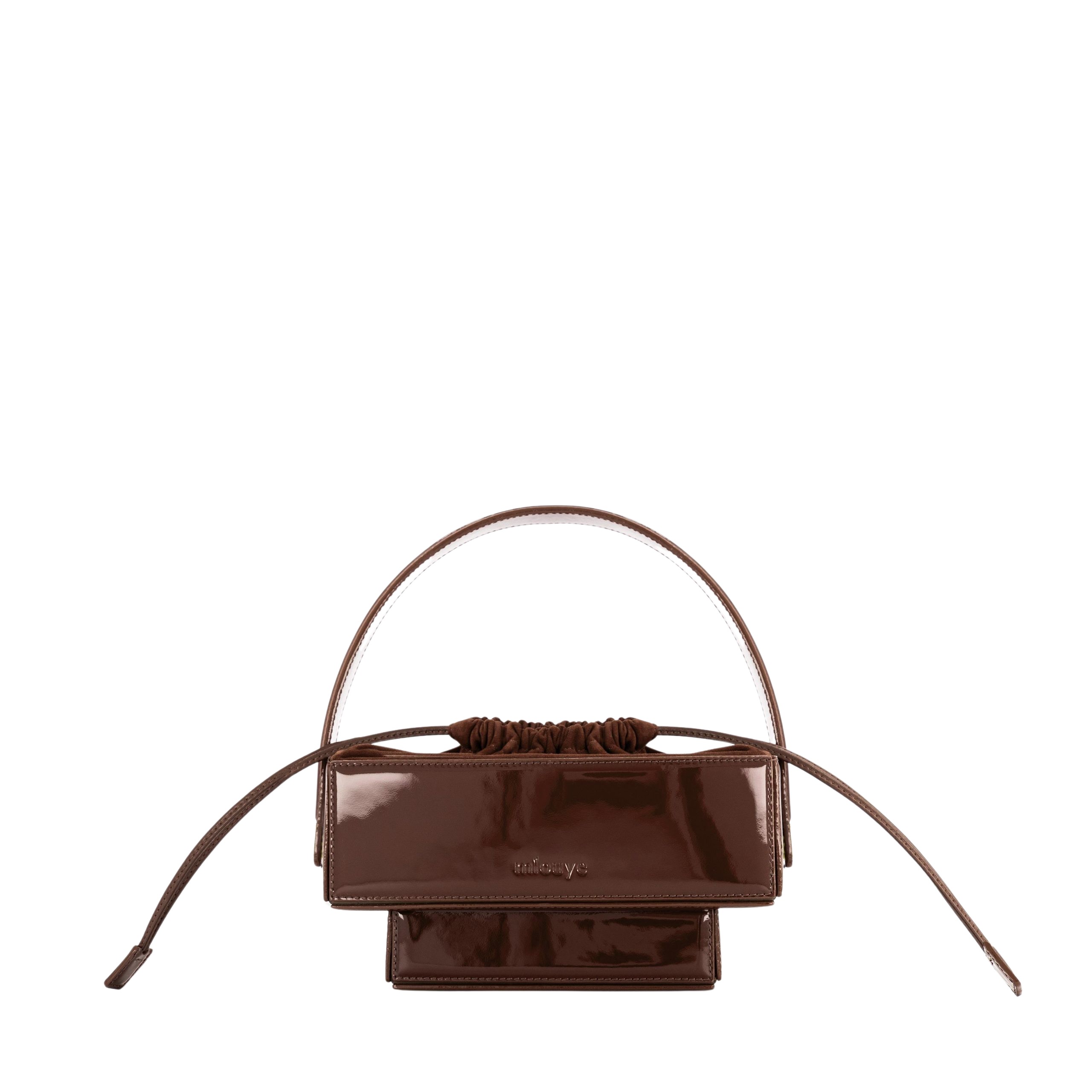 Monolit - Patent Brown | Mlouye Tote Bags Designer Collection | Coveti