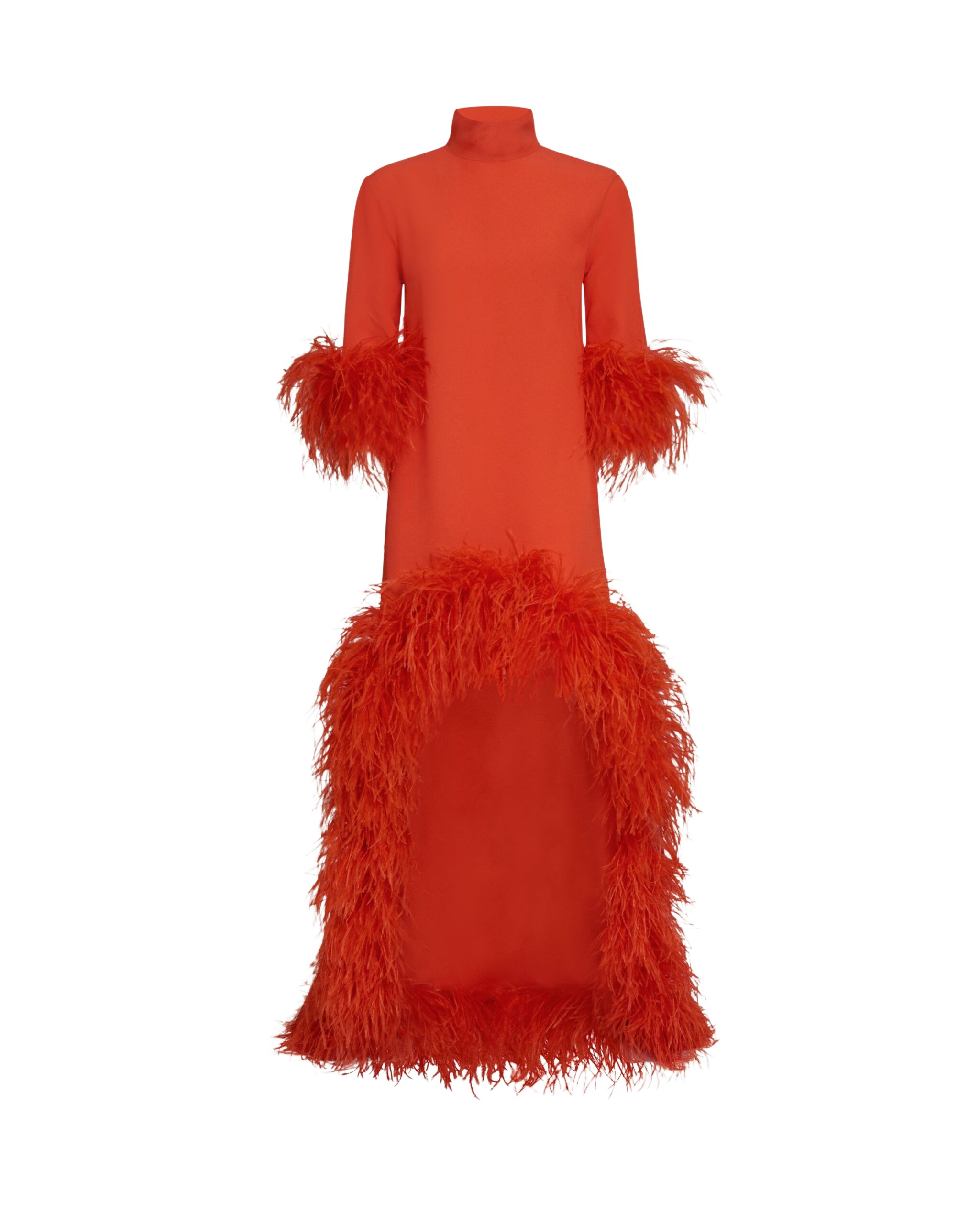 Red Feather Dress | Coveti