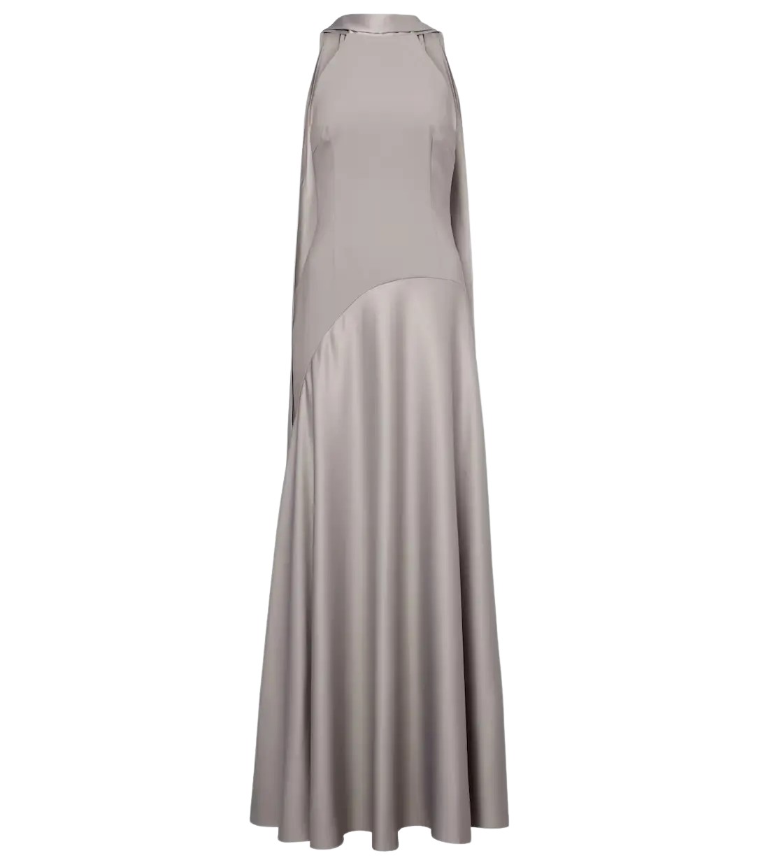 Solace London Gray The Cece Maxi Dress in Pewter | Coveti