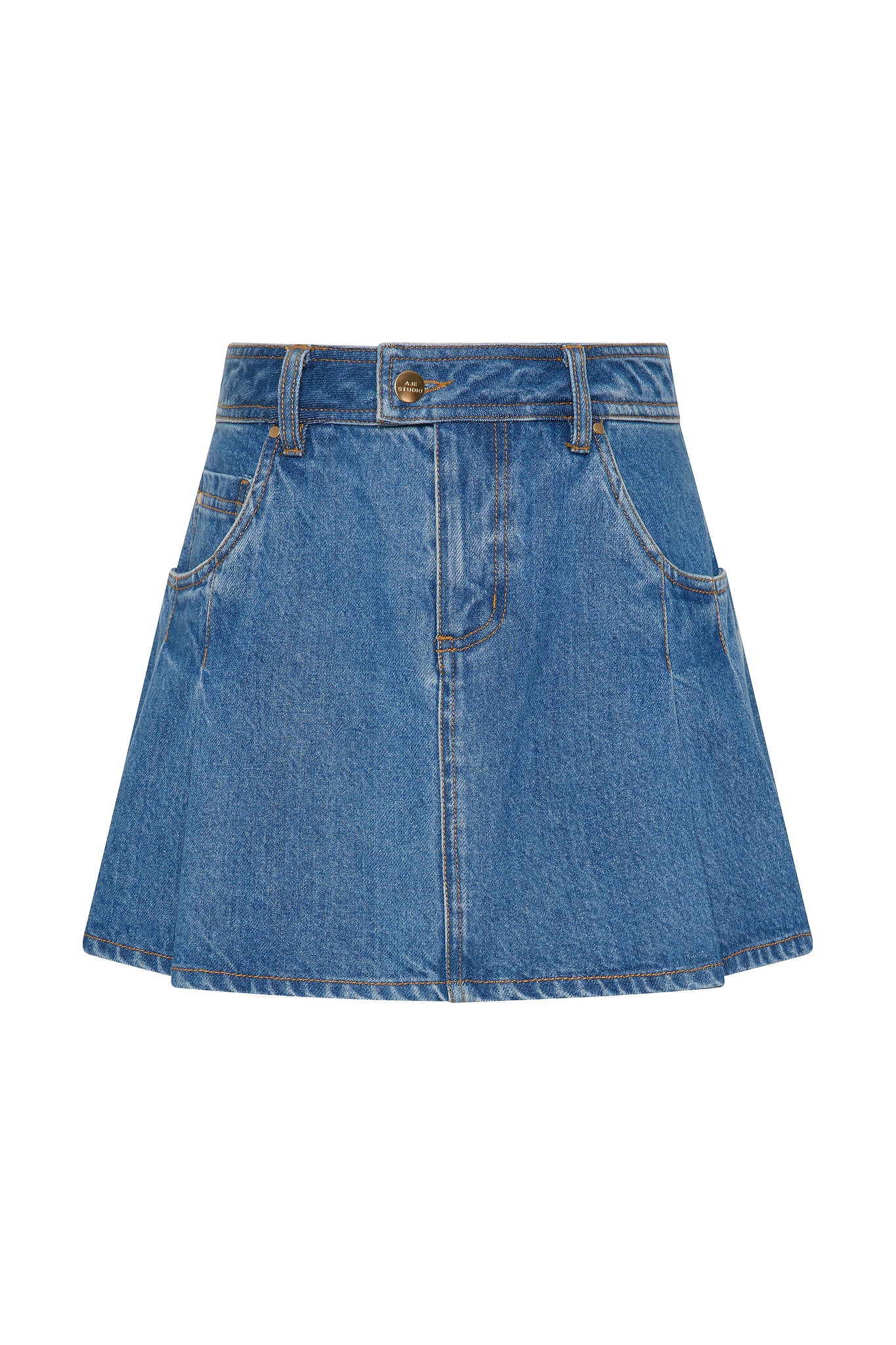 Flynn Denim Mini Skirt | Coveti