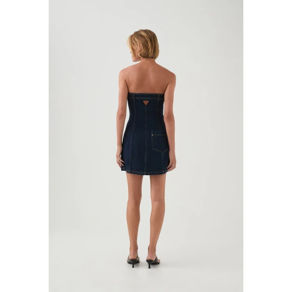 Junee Strapless Denim Dress | Coveti